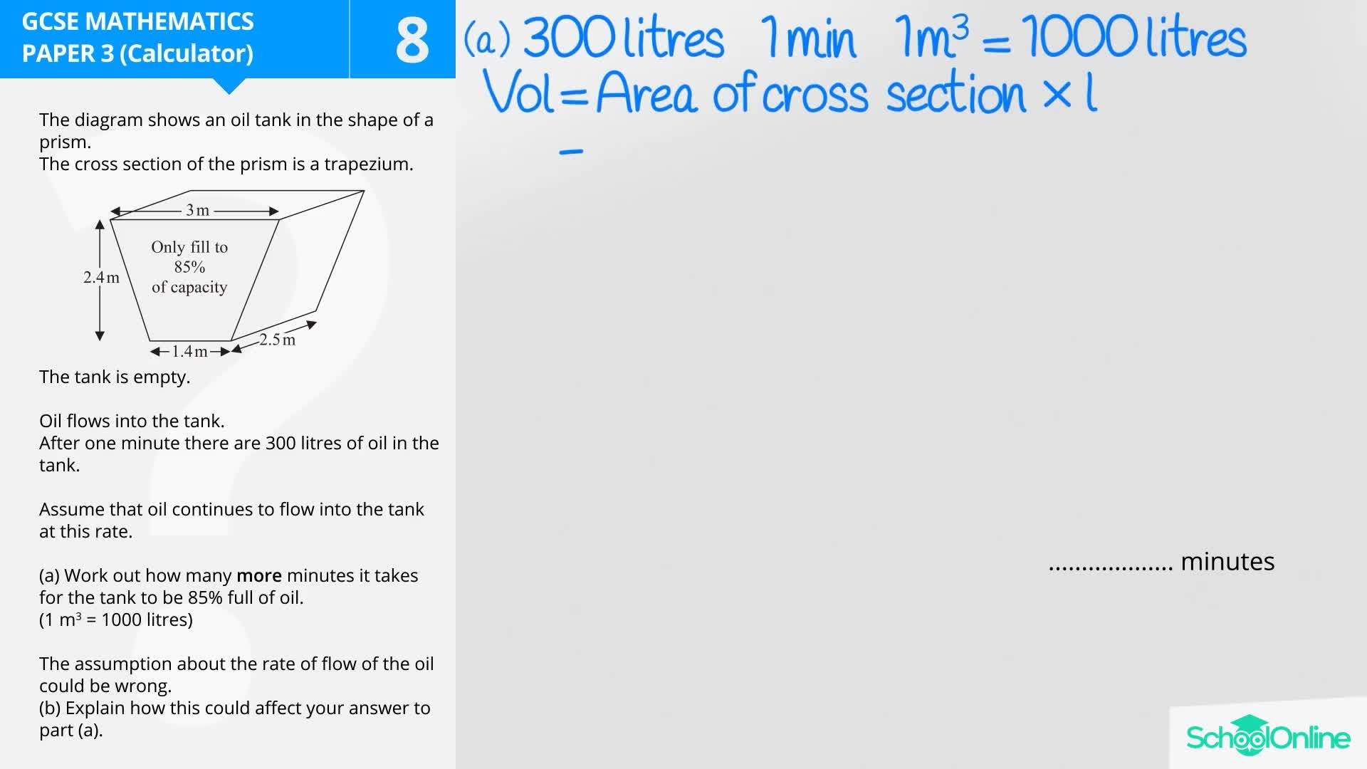 Gcse Secondary Maths Age 13 17 Geometry And Measures Volume Of A Prism